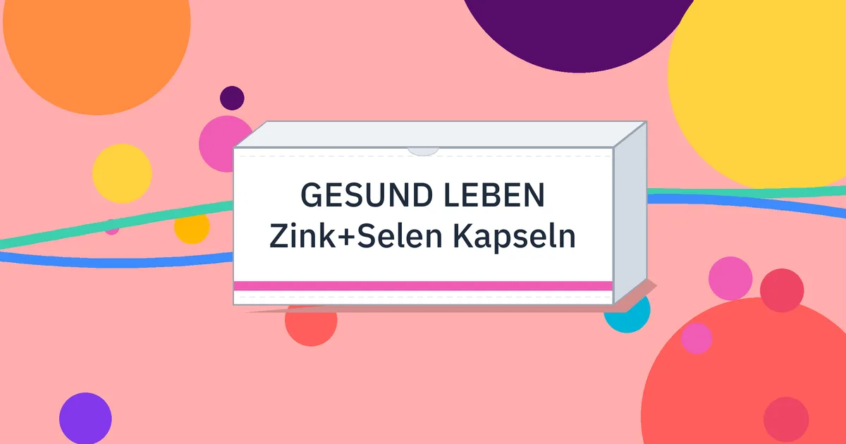 Symbolbild: Packung mit der Aufschrift GESUND LEBEN Zink+Selen Kapseln (PZN 20688211) – Verfügbarkeit und Bezug in Apotheken in Frankfurt am Main