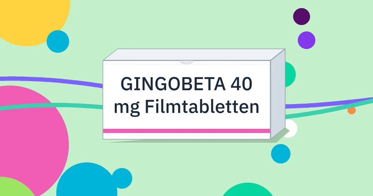Symbolbild: Packung mit der Aufschrift GINGOBETA 40 mg Filmtabletten (PZN 12461597) – Verfügbarkeit und Bezug in Apotheken in Frankfurt am Main