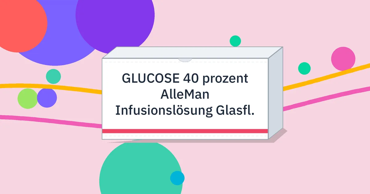 Symbolbild: Packung mit der Aufschrift GLUCOSE 40 prozent AlleMan Infusionslösung Glasfl. (PZN 04671530) – Verfügbarkeit und Bezug in Apotheken in Frankfurt am Main