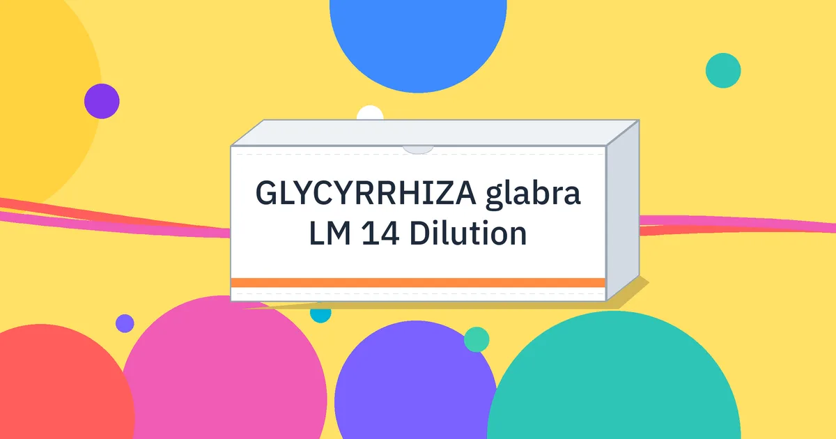 Symbolbild: Packung mit der Aufschrift GLYCYRRHIZA glabra LM 14 Dilution (PZN 12880845) – Verfügbarkeit und Bezug in Apotheken in Frankfurt am Main