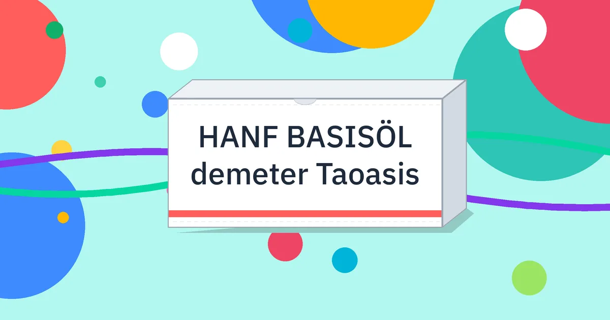 Symbolbild: Packung mit der Aufschrift HANF BASISÖL demeter Taoasis (PZN 17968970) – Verfügbarkeit und Bezug in Apotheken in Frankfurt am Main