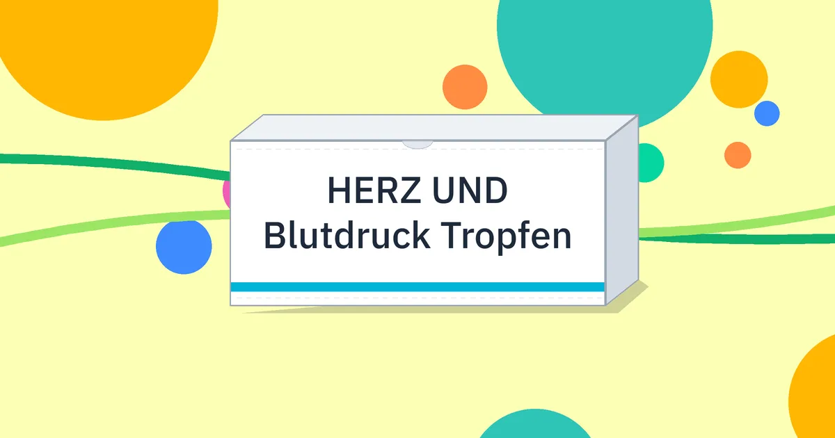 Symbolbild: Packung mit der Aufschrift HERZ UND Blutdruck Tropfen (PZN 19959478) – Verfügbarkeit und Bezug in Apotheken in Frankfurt am Main