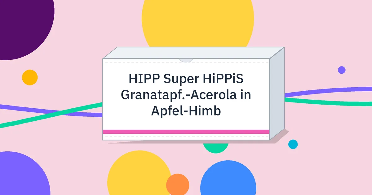 Symbolbild: Packung mit der Aufschrift HIPP Super HiPPiS Granatapf.-Acerola in Apfel-Himb (PZN 13988674) – Verfügbarkeit und Bezug in Apotheken in Frankfurt am Main