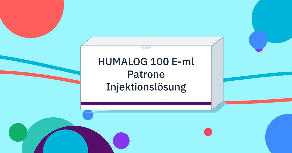 Symbolbild: Packung mit der Aufschrift HUMALOG 100 E-ml Patrone Injektionslösung (PZN 01298409) – Verfügbarkeit und Bezug in Apotheken in Frankfurt am Main