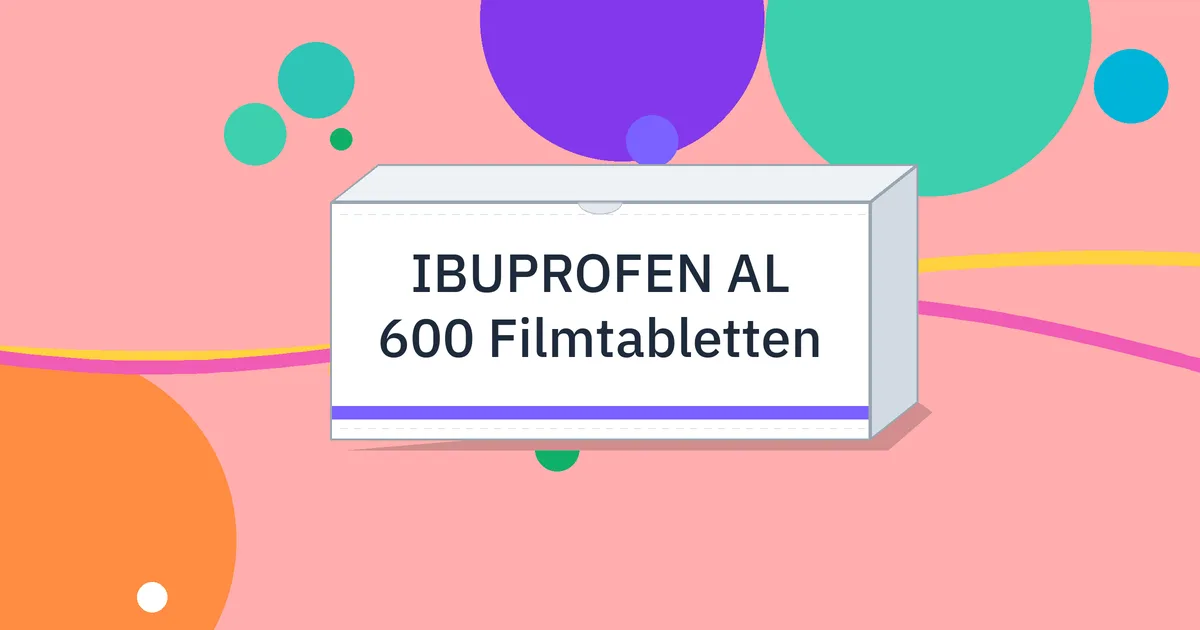 Symbolbild: Packung mit der Aufschrift IBUPROFEN AL 600 Filmtabletten (PZN 06876785) – Verfügbarkeit und Bezug in Apotheken in Frankfurt am Main