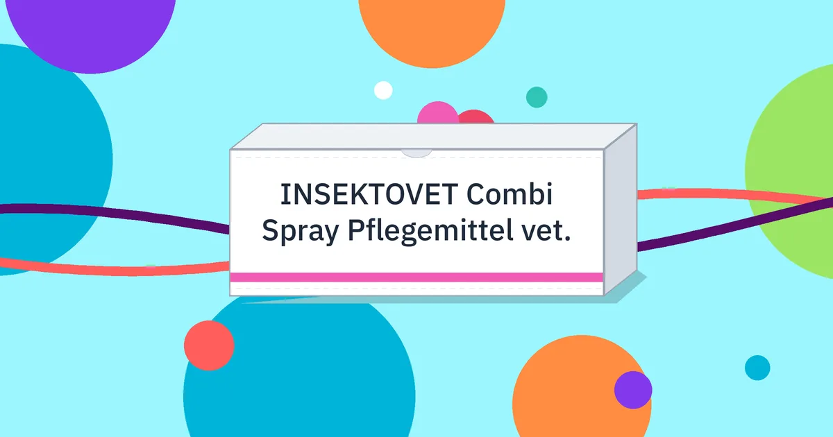 Symbolbild: Packung mit der Aufschrift INSEKTOVET Combi Spray Pflegemittel vet. (PZN 16527896) – Verfügbarkeit und Bezug in Apotheken in Frankfurt am Main