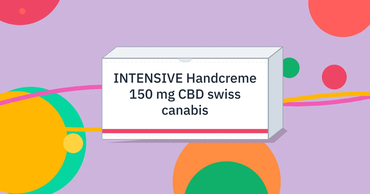 Symbolbild: Packung mit der Aufschrift INTENSIVE Handcreme 150 mg CBD swiss canabis (PZN 15633604) – Verfügbarkeit und Bezug in Apotheken in Frankfurt am Main