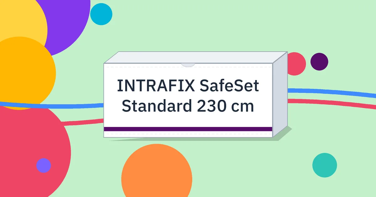 Symbolbild: Packung mit der Aufschrift INTRAFIX SafeSet Standard 230 cm (PZN 05548932) – Verfügbarkeit und Bezug in Apotheken in Frankfurt am Main
