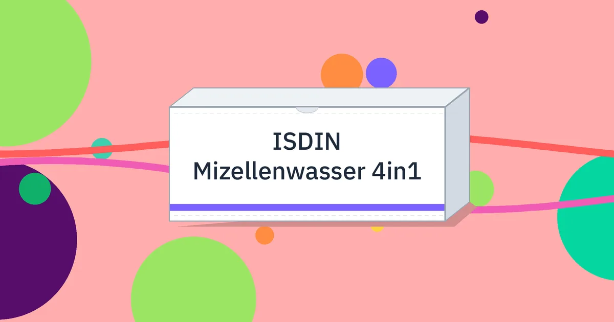 Symbolbild: Packung mit der Aufschrift ISDIN Mizellenwasser 4in1 (PZN 15232294) – Verfügbarkeit und Bezug in Apotheken in Frankfurt am Main
