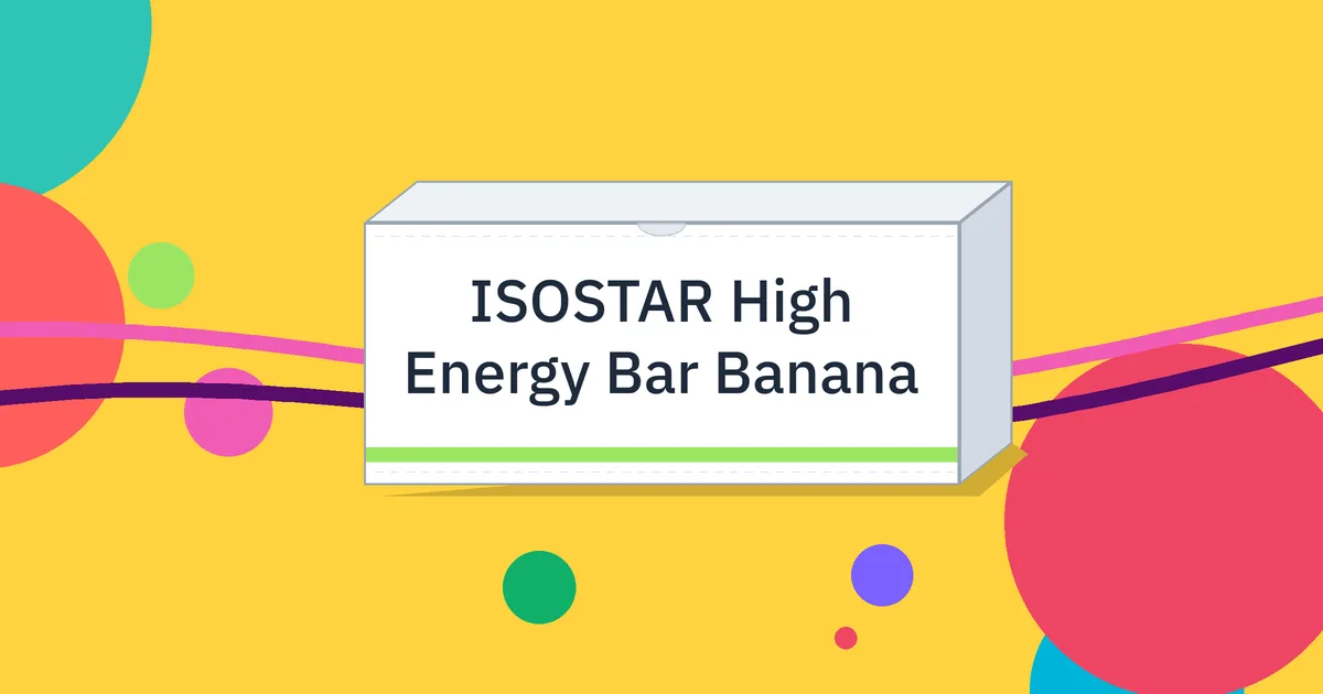 Symbolbild: Packung mit der Aufschrift ISOSTAR High Energy Bar Banana (PZN 19639851) – Verfügbarkeit und Bezug in Apotheken in Frankfurt am Main