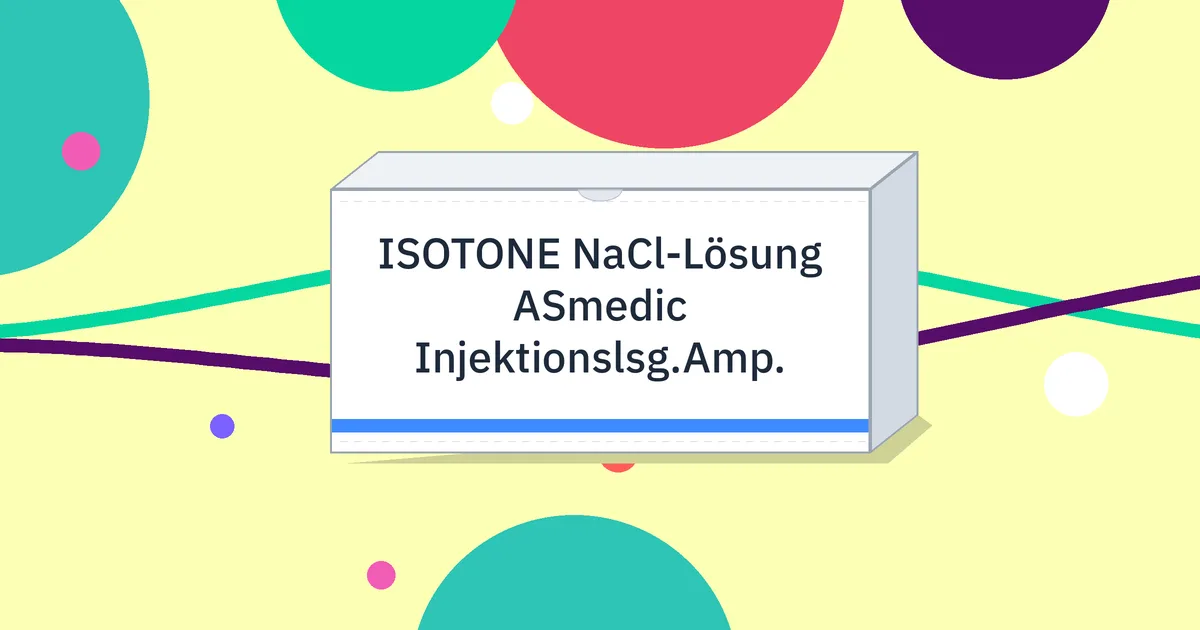 Symbolbild: Packung mit der Aufschrift ISOTONE NaCl-Lösung ASmedic Injektionslsg.Amp. (PZN 17395043) – Verfügbarkeit und Bezug in Apotheken in Frankfurt am Main