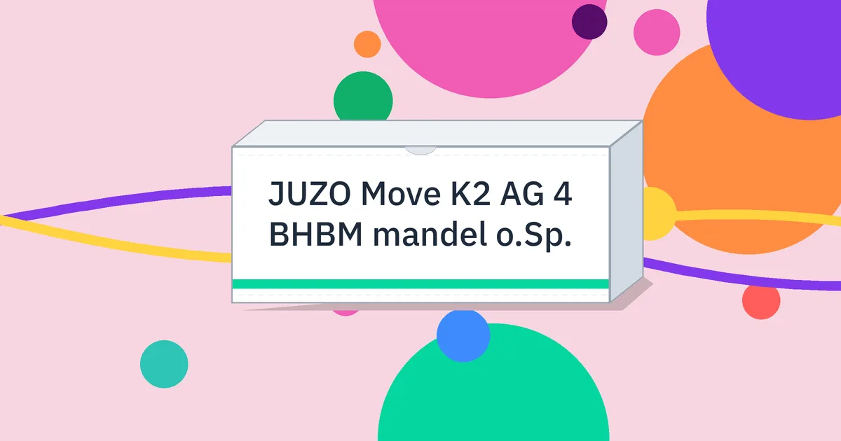 Symbolbild: Packung mit der Aufschrift JUZO Move K2 AG 4 BHBM mandel o.Sp. (PZN 16648097) – Verfügbarkeit und Bezug in Apotheken in Frankfurt am Main