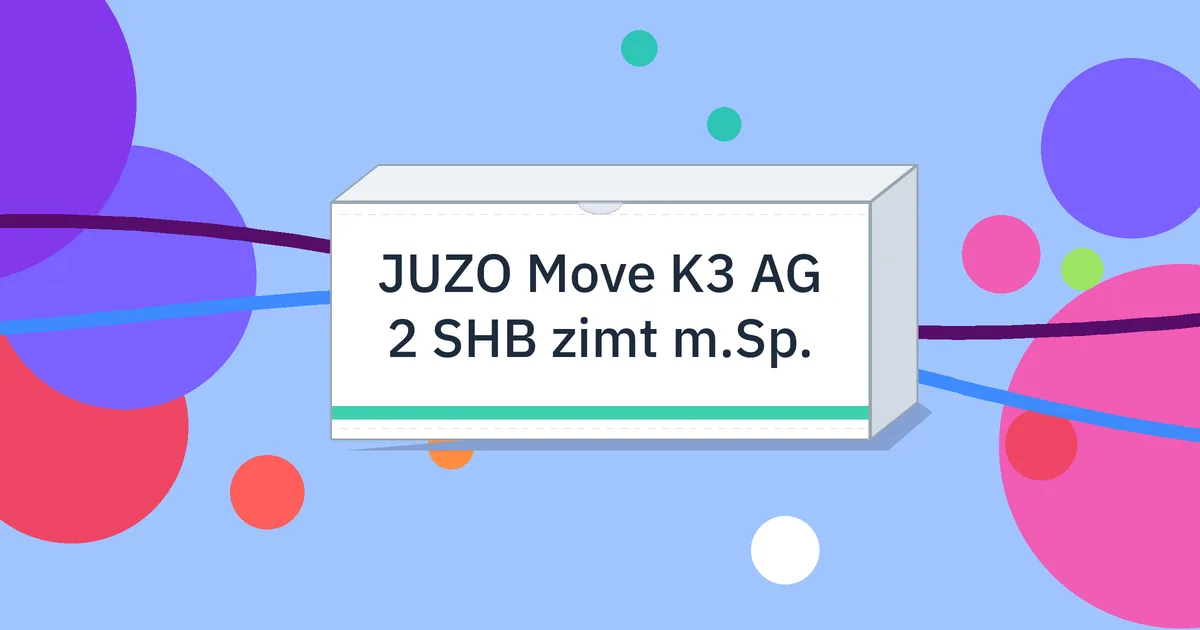 Symbolbild: Packung mit der Aufschrift JUZO Move K3 AG 2 SHB zimt m.Sp. (PZN 18575391) – Verfügbarkeit und Bezug in Apotheken in Frankfurt am Main