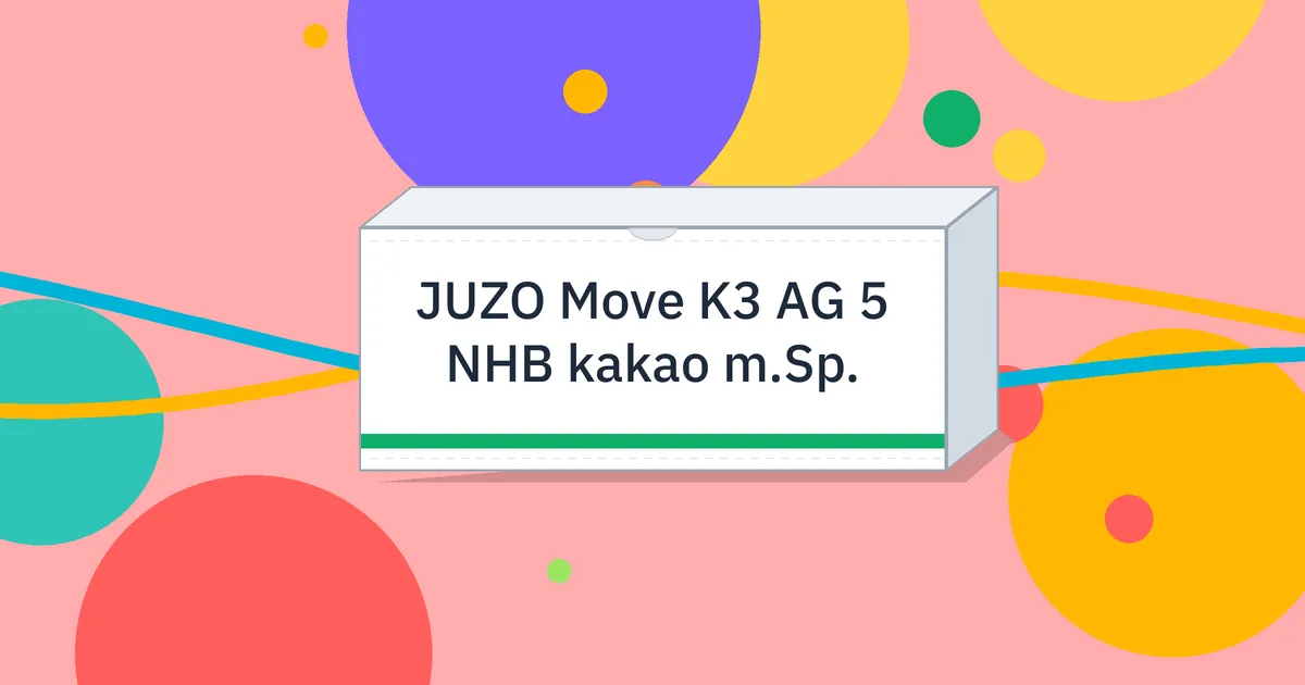 Symbolbild: Packung mit der Aufschrift JUZO Move K3 AG 5 NHB kakao m.Sp. (PZN 18587158) – Verfügbarkeit und Bezug in Apotheken in Frankfurt am Main