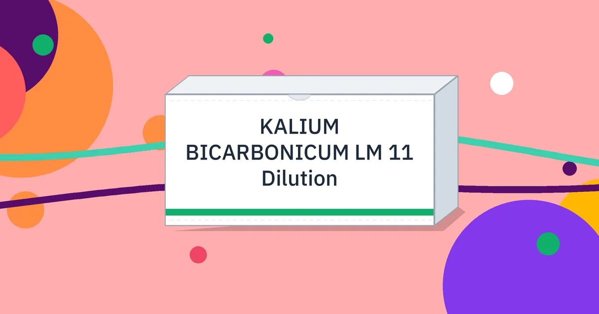 Symbolbild: Packung mit der Aufschrift KALIUM BICARBONICUM LM 11 Dilution (PZN 13783446) – Verfügbarkeit und Bezug in Apotheken in Frankfurt am Main