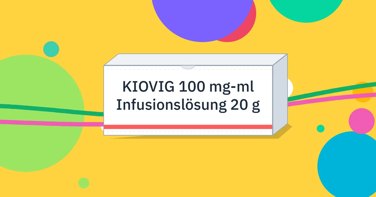 Symbolbild: Packung mit der Aufschrift KIOVIG 100 mg-ml Infusionslösung 20 g (PZN 12385519) – Verfügbarkeit und Bezug in Apotheken in Frankfurt am Main