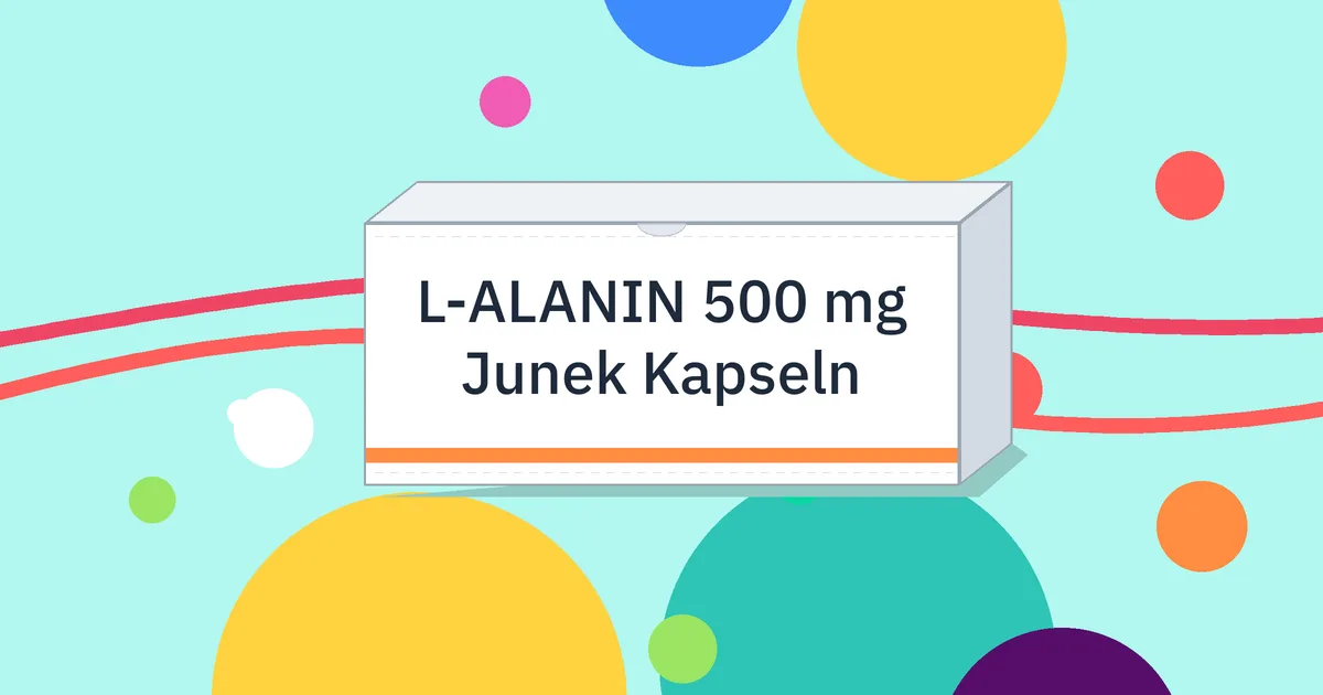Symbolbild: Packung mit der Aufschrift L-ALANIN 500 mg Junek Kapseln (PZN 00131937) – Verfügbarkeit und Bezug in Apotheken in Frankfurt am Main