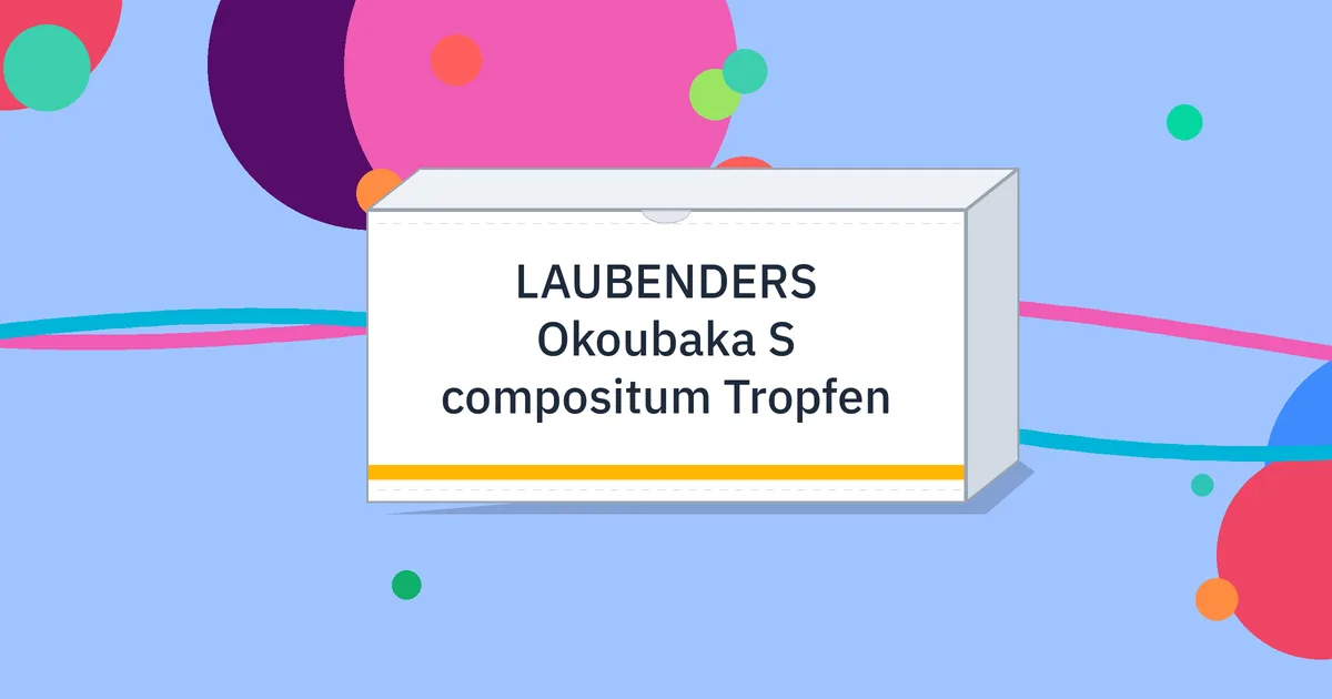 Symbolbild: Packung mit der Aufschrift LAUBENDERS Okoubaka S compositum Tropfen (PZN 19999940) – Verfügbarkeit und Bezug in Apotheken in Frankfurt am Main