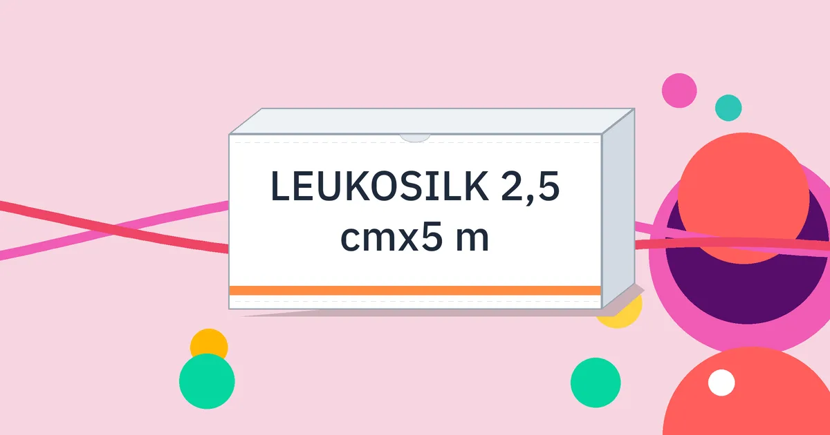 Symbolbild: Packung mit der Aufschrift LEUKOSILK 2,5 cmx5 m (PZN 20139071) – Verfügbarkeit und Bezug in Apotheken in Frankfurt am Main