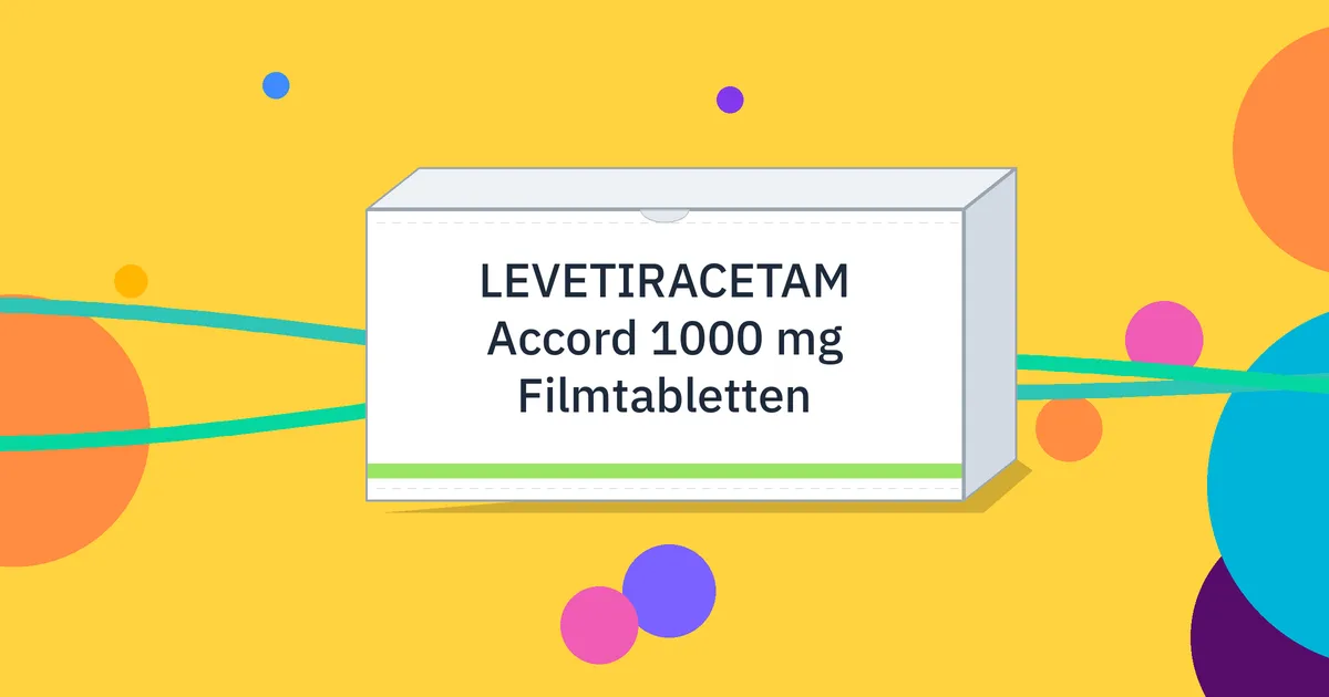 Symbolbild: Packung mit der Aufschrift LEVETIRACETAM Accord 1000 mg Filmtabletten (PZN 11178741) – Verfügbarkeit und Bezug in Apotheken in Frankfurt am Main
