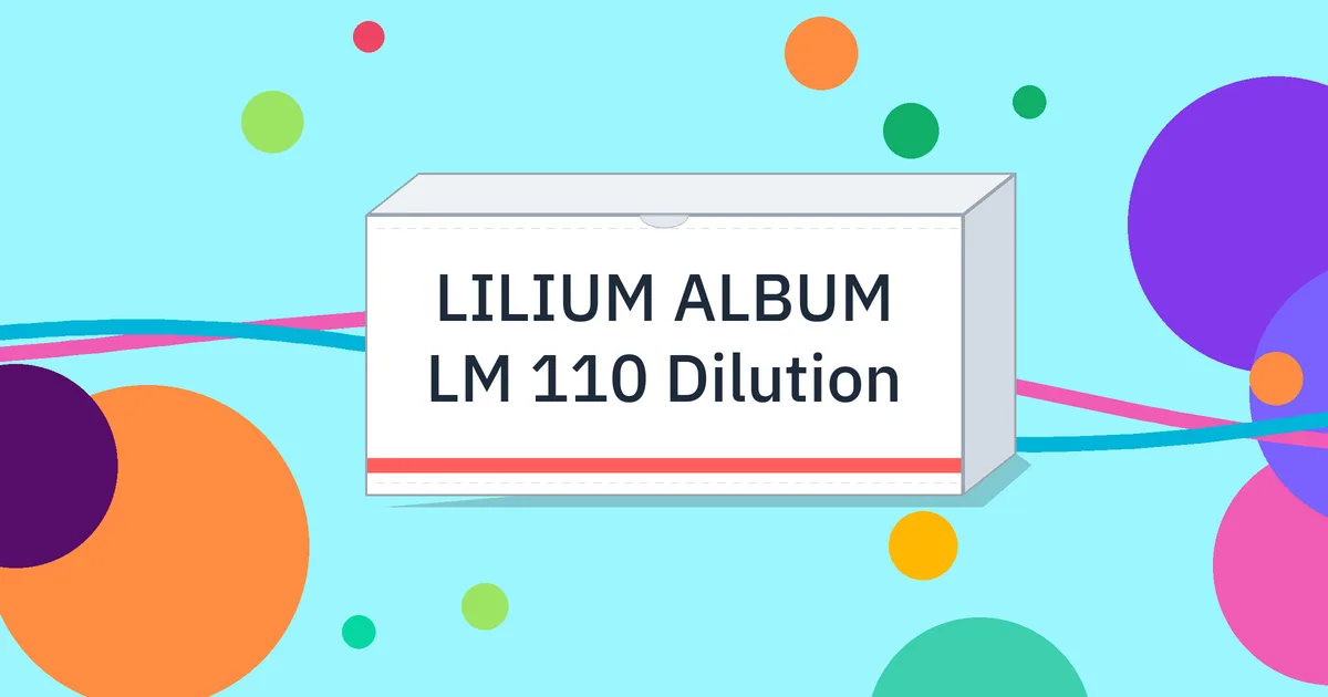Symbolbild: Packung mit der Aufschrift LILIUM ALBUM LM 110 Dilution (PZN 12930974) – Verfügbarkeit und Bezug in Apotheken in Frankfurt am Main