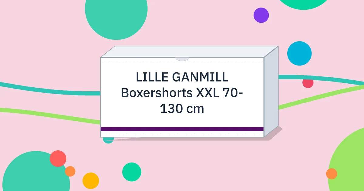 Symbolbild: Packung mit der Aufschrift LILLE GANMILL Boxershorts XXL 70-130 cm (PZN 14200323) – Verfügbarkeit und Bezug in Apotheken in Frankfurt am Main