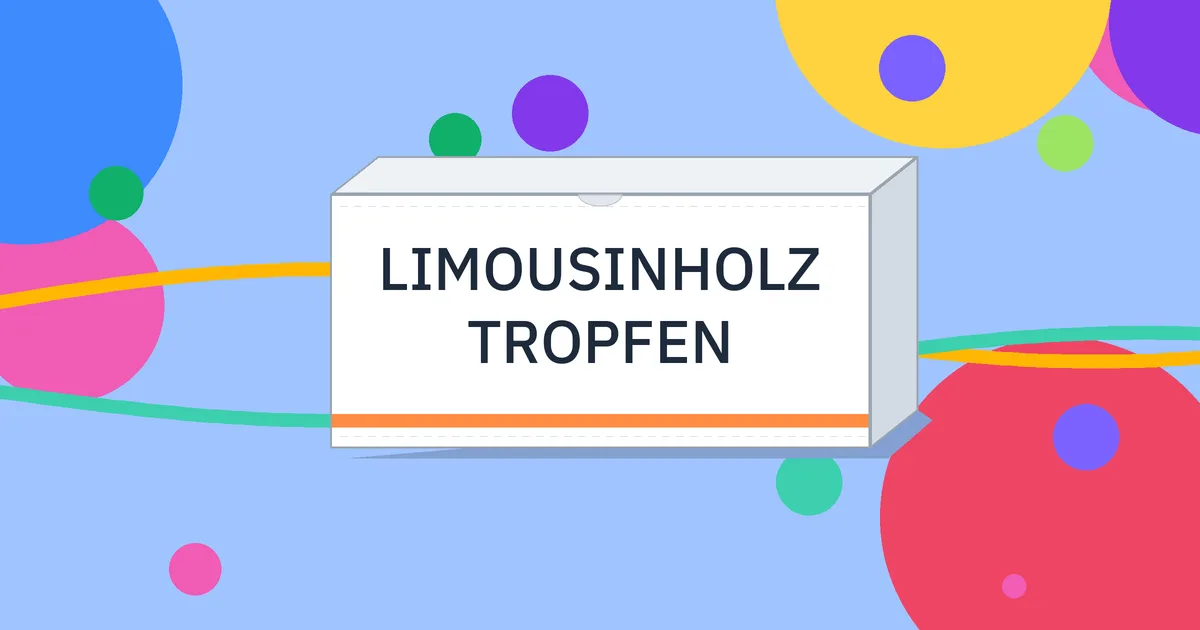 Symbolbild: Packung mit der Aufschrift LIMOUSINHOLZ TROPFEN (PZN 15230183) – Verfügbarkeit und Bezug in Apotheken in Frankfurt am Main
