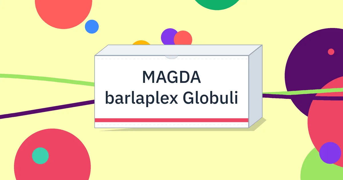 Symbolbild: Packung mit der Aufschrift MAGDA barlaplex Globuli (PZN 19417116) – Verfügbarkeit und Bezug in Apotheken in Frankfurt am Main