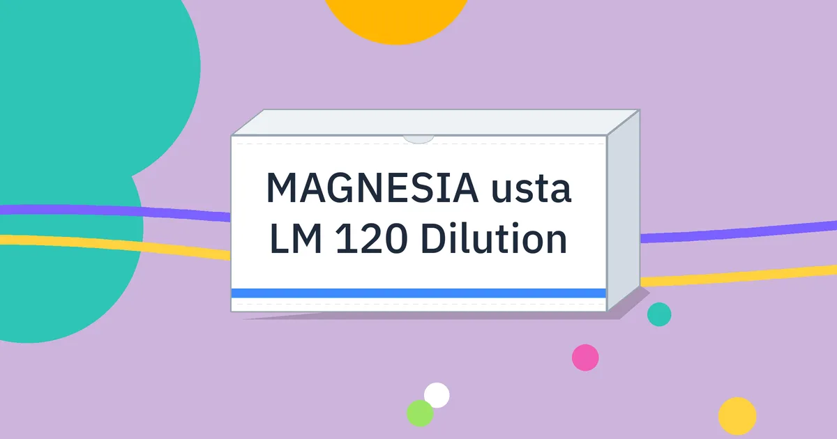 Symbolbild: Packung mit der Aufschrift MAGNESIA usta LM 120 Dilution (PZN 13539261) – Verfügbarkeit und Bezug in Apotheken in Frankfurt am Main