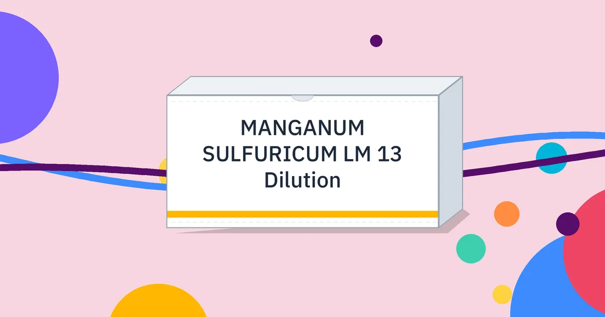 Symbolbild: Packung mit der Aufschrift MANGANUM SULFURICUM LM 13 Dilution (PZN 12946018) – Verfügbarkeit und Bezug in Apotheken in Frankfurt am Main