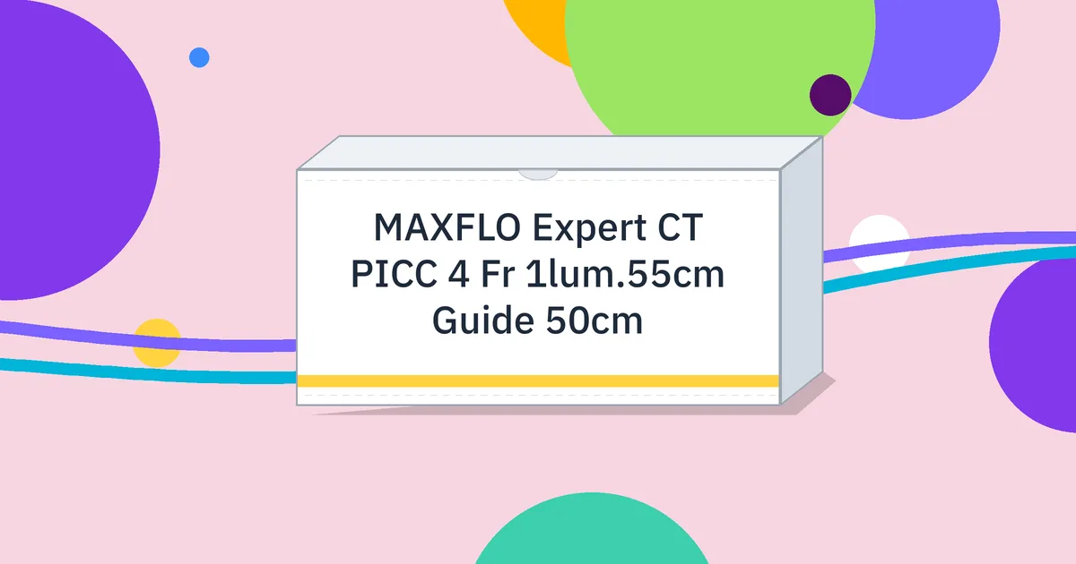Symbolbild: Packung mit der Aufschrift MAXFLO Expert CT PICC 4 Fr 1lum.55cm Guide 50cm (PZN 15208982) – Verfügbarkeit und Bezug in Apotheken in Frankfurt am Main