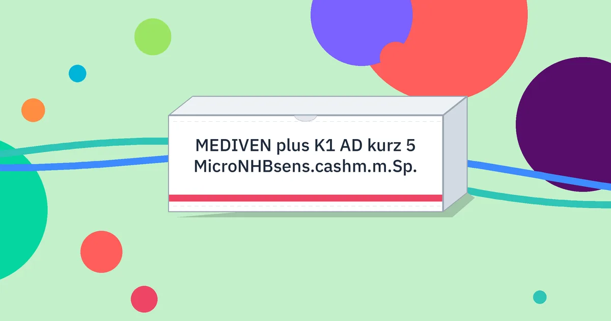 Symbolbild: Packung mit der Aufschrift MEDIVEN plus K1 AD kurz 5 MicroNHBsens.cashm.m.Sp. (PZN 15906574) – Verfügbarkeit und Bezug in Apotheken in Frankfurt am Main