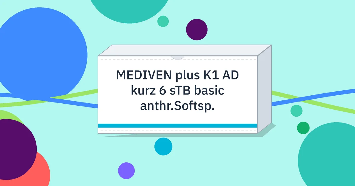 Symbolbild: Packung mit der Aufschrift MEDIVEN plus K1 AD kurz 6 sTB basic anthr.Softsp. (PZN 15046539) – Verfügbarkeit und Bezug in Apotheken in Frankfurt am Main