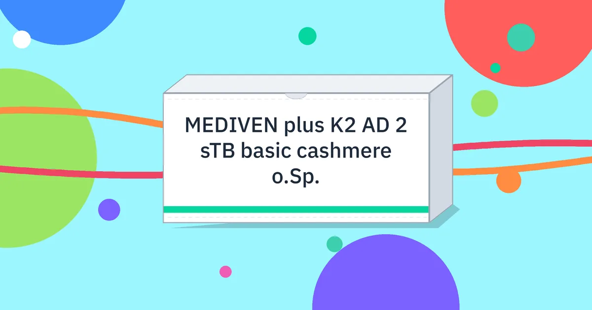 Symbolbild: Packung mit der Aufschrift MEDIVEN plus K2 AD 2 sTB basic cashmere o.Sp. (PZN 15095420) – Verfügbarkeit und Bezug in Apotheken in Frankfurt am Main