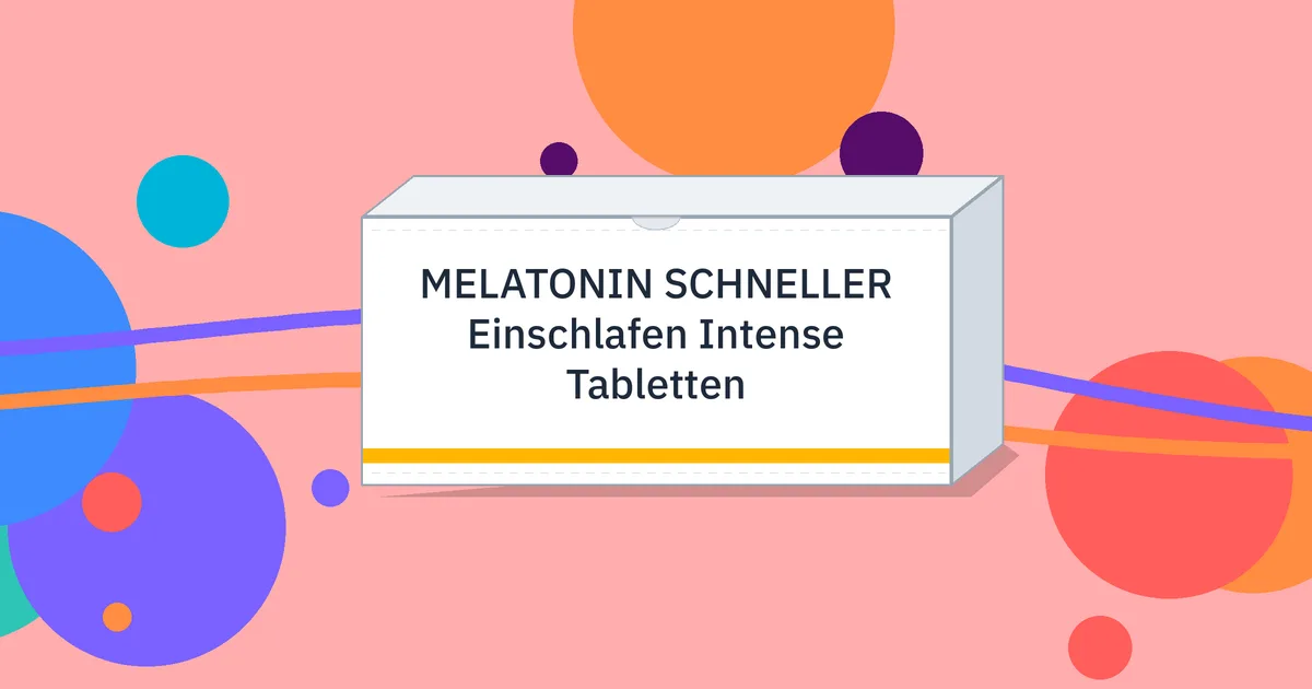 Symbolbild: Packung mit der Aufschrift MELATONIN SCHNELLER Einschlafen Intense Tabletten (PZN 20828155) – Verfügbarkeit und Bezug in Apotheken in Frankfurt am Main
