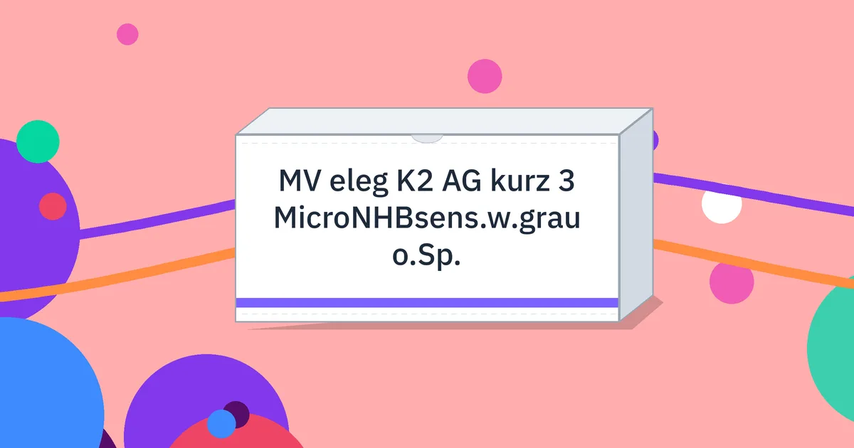 Symbolbild: Packung mit der Aufschrift MV eleg K2 AG kurz 3 MicroNHBsens.w.grau o.Sp. (PZN 18927246) – Verfügbarkeit und Bezug in Apotheken in Frankfurt am Main