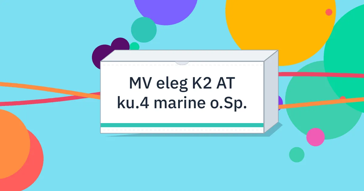 Symbolbild: Packung mit der Aufschrift MV eleg K2 AT ku.4 marine o.Sp. (PZN 15288171) – Verfügbarkeit und Bezug in Apotheken in Frankfurt am Main