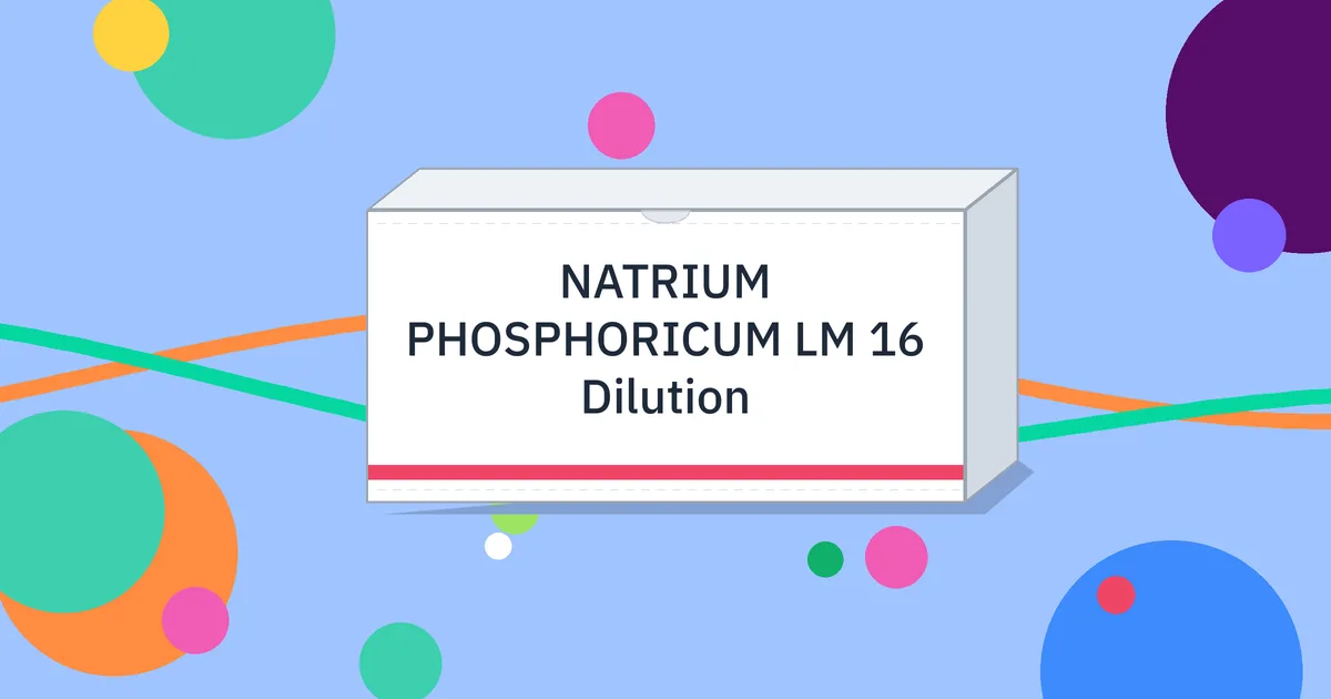Symbolbild: Packung mit der Aufschrift NATRIUM PHOSPHORICUM LM 16 Dilution (PZN 12966156) – Verfügbarkeit und Bezug in Apotheken in Frankfurt am Main
