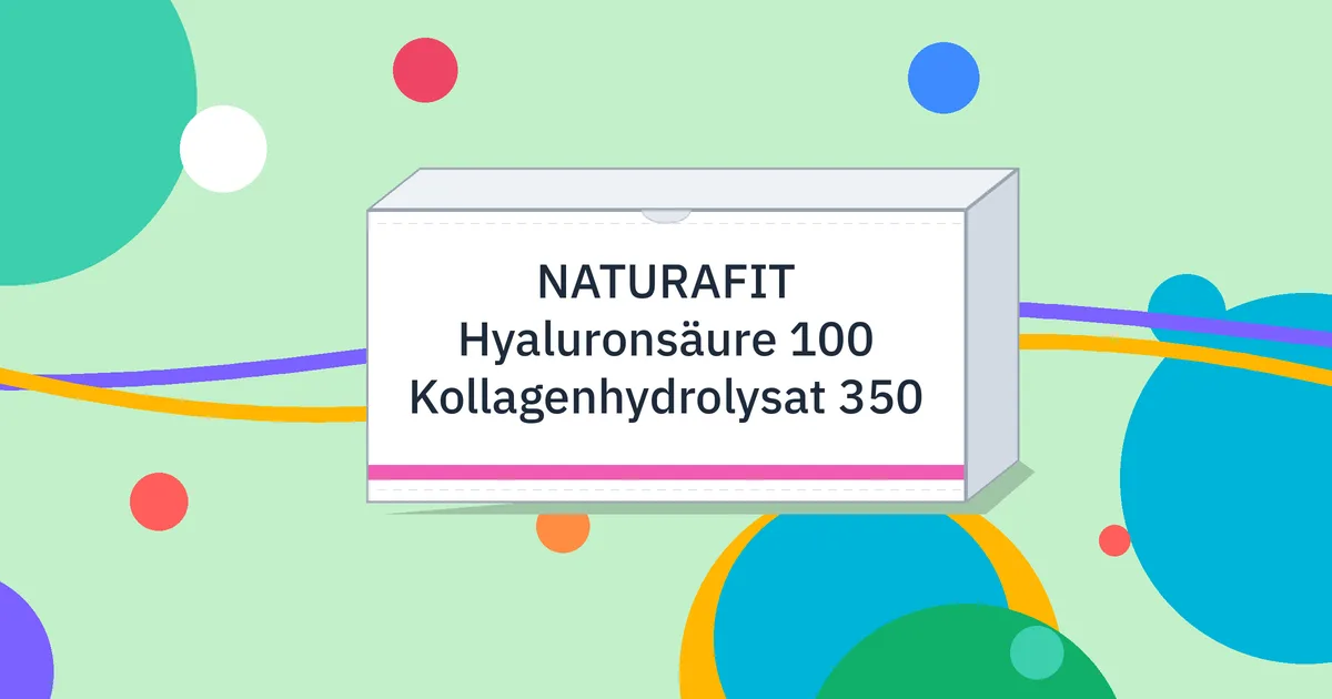 Symbolbild: Packung mit der Aufschrift NATURAFIT Hyaluronsäure 100 Kollagenhydrolysat 350 (PZN 13704725) – Verfügbarkeit und Bezug in Apotheken in Frankfurt am Main