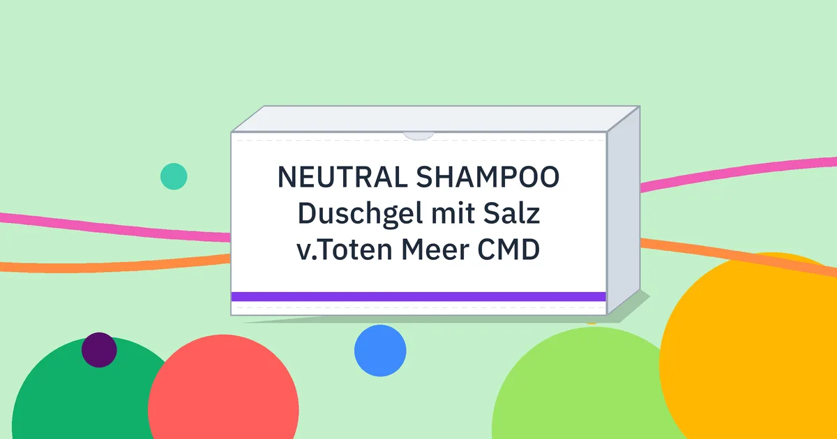 Symbolbild: Packung mit der Aufschrift NEUTRAL SHAMPOO Duschgel mit Salz v.Toten Meer CMD (PZN 10034603) – Verfügbarkeit und Bezug in Apotheken in Frankfurt am Main