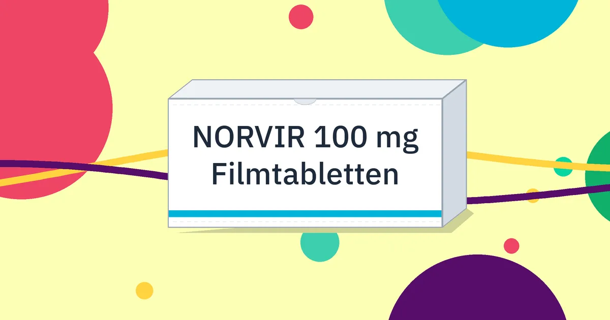Symbolbild: Packung mit der Aufschrift NORVIR 100 mg Filmtabletten (PZN 07606958) – Verfügbarkeit und Bezug in Apotheken in Frankfurt am Main