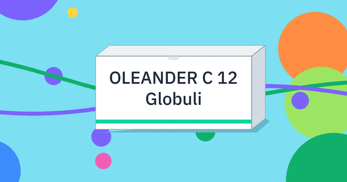 Symbolbild: Packung mit der Aufschrift OLEANDER C 12 Globuli (PZN 19717918) – Verfügbarkeit und Bezug in Apotheken in Frankfurt am Main