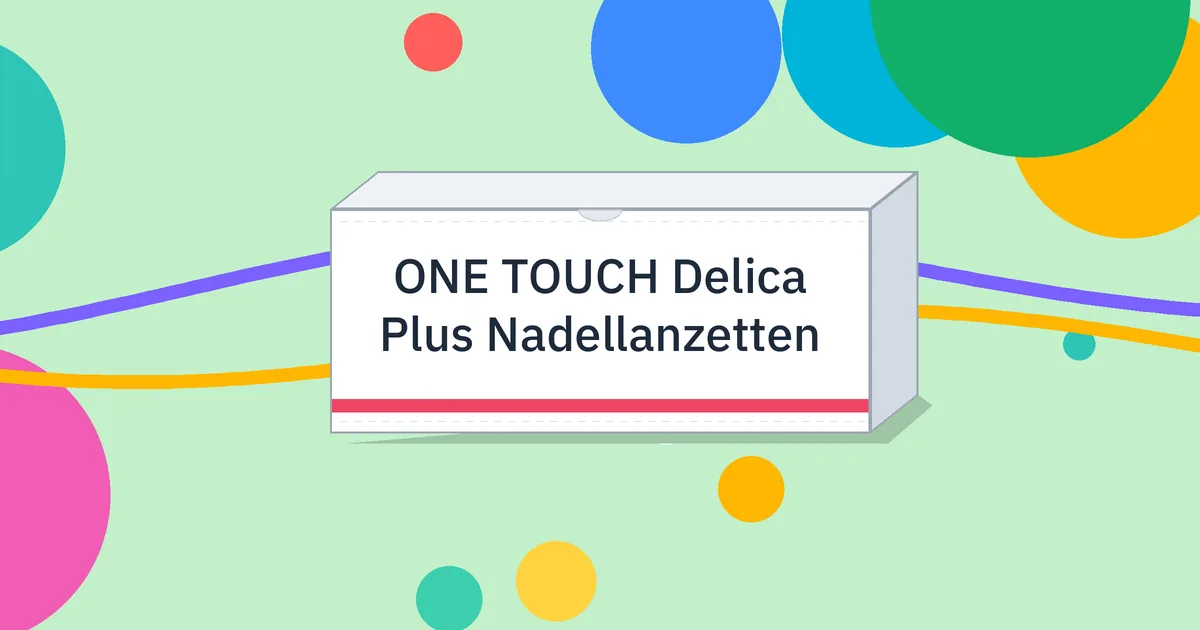 Symbolbild: Packung mit der Aufschrift ONE TOUCH Delica Plus Nadellanzetten (PZN 17414349) – Verfügbarkeit und Bezug in Apotheken in Frankfurt am Main