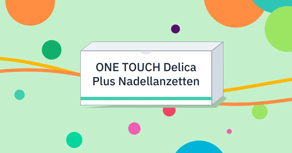 Symbolbild: Packung mit der Aufschrift ONE TOUCH Delica Plus Nadellanzetten (PZN 18604365) – Verfügbarkeit und Bezug in Apotheken in Frankfurt am Main