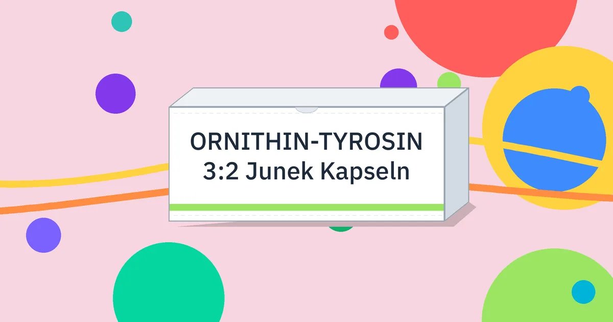 Symbolbild: Packung mit der Aufschrift ORNITHIN-TYROSIN 3:2 Junek Kapseln (PZN 00983586) – Verfügbarkeit und Bezug in Apotheken in Frankfurt am Main