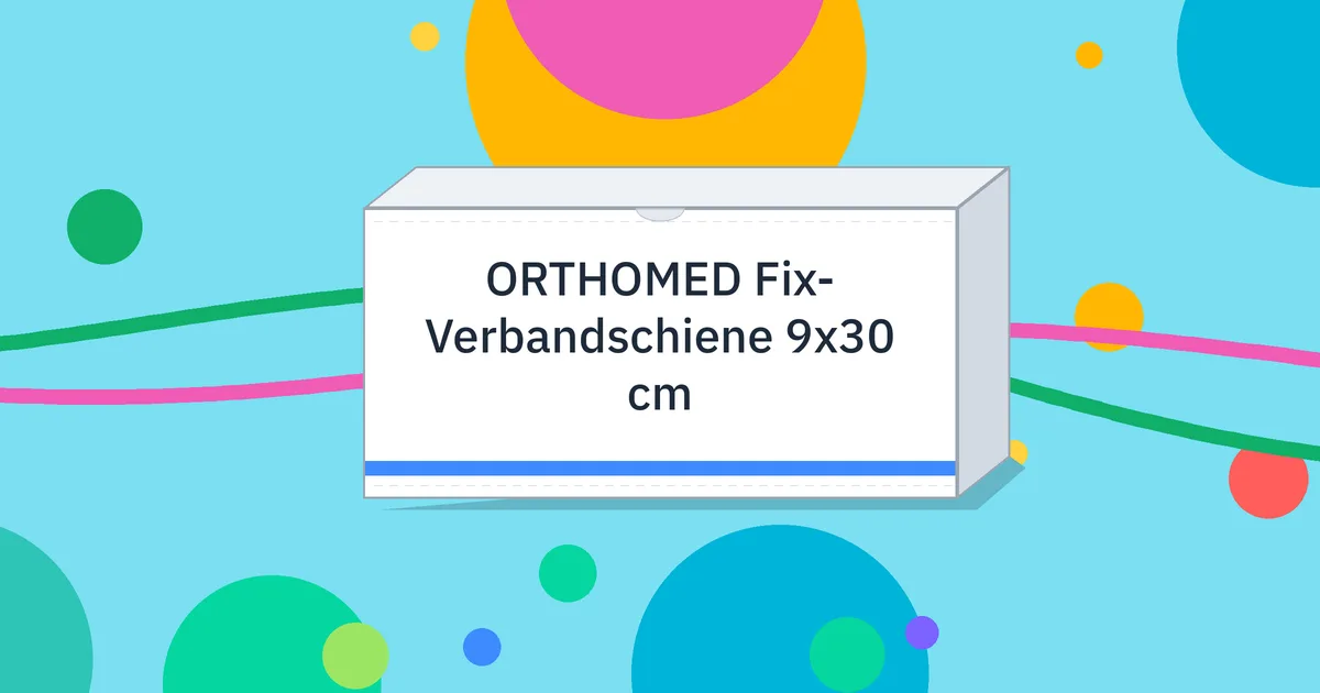 Symbolbild: Packung mit der Aufschrift ORTHOMED Fix-Verbandschiene 9x30 cm (PZN 11516988) – Verfügbarkeit und Bezug in Apotheken in Frankfurt am Main