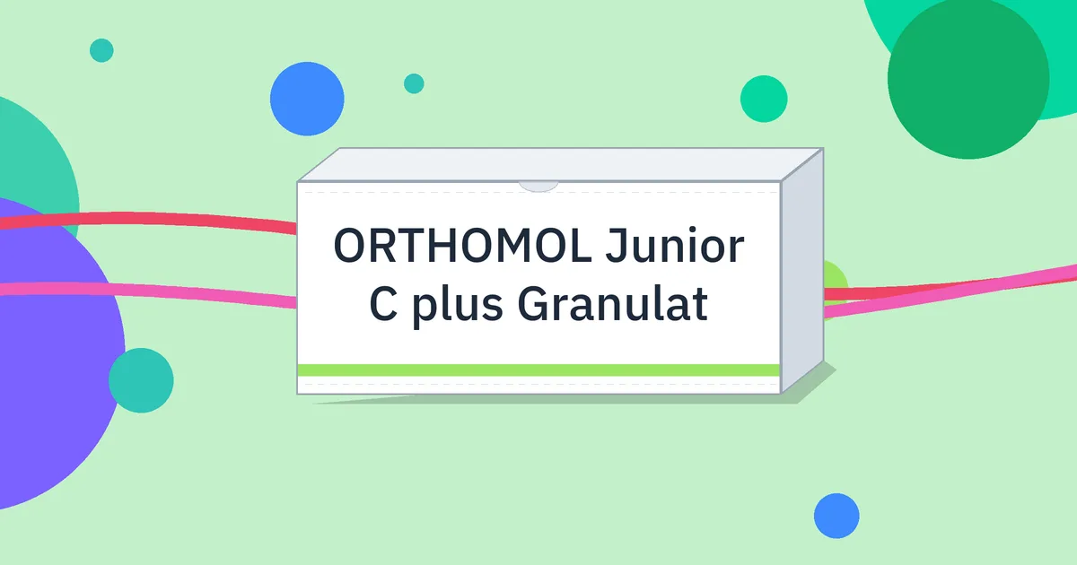Symbolbild: Packung mit der Aufschrift ORTHOMOL Junior C plus Granulat (PZN 10013216) – Verfügbarkeit und Bezug in Apotheken in Frankfurt am Main