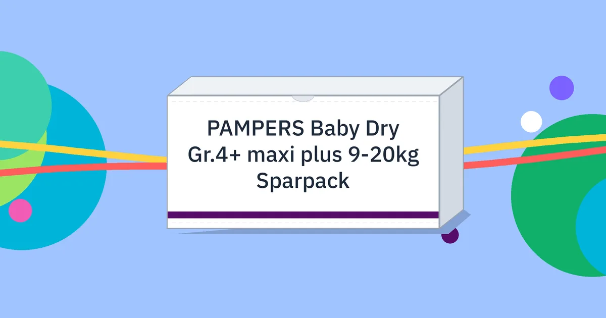 Symbolbild: Packung mit der Aufschrift PAMPERS Baby Dry Gr.4+ maxi plus 9-20kg Sparpack (PZN 03073985) – Verfügbarkeit und Bezug in Apotheken in Frankfurt am Main