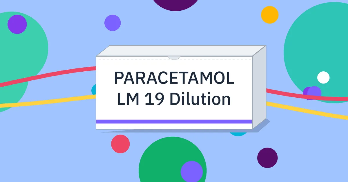 Symbolbild: Packung mit der Aufschrift PARACETAMOL LM 19 Dilution (PZN 12976396) – Verfügbarkeit und Bezug in Apotheken in Frankfurt am Main