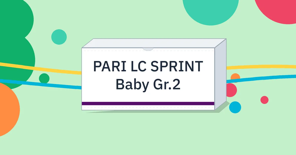 Symbolbild: Packung mit der Aufschrift PARI LC SPRINT Baby Gr.2 (PZN 03870121) – Verfügbarkeit und Bezug in Apotheken in Frankfurt am Main